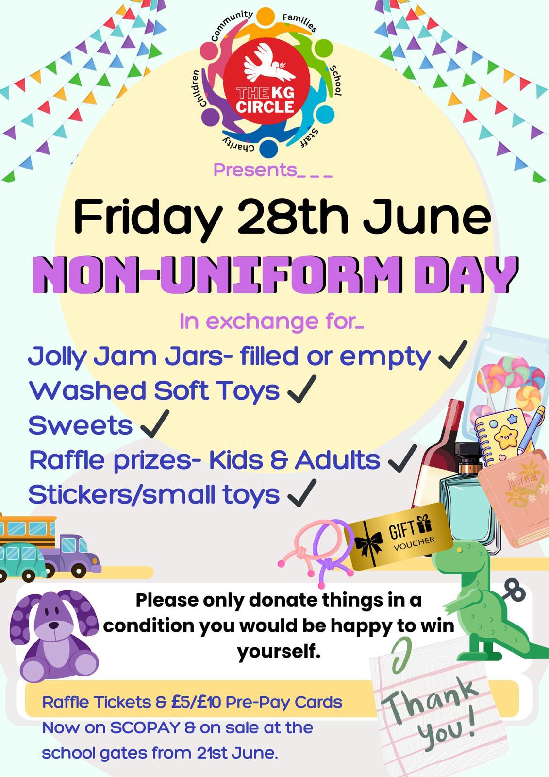 Own Clothes Day – Friday 28th June – Kelvin Grove School
